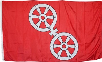 Mainz Germany Flag 3x5 ft German City Banner Wheel 100D Rough Tex Poly ...