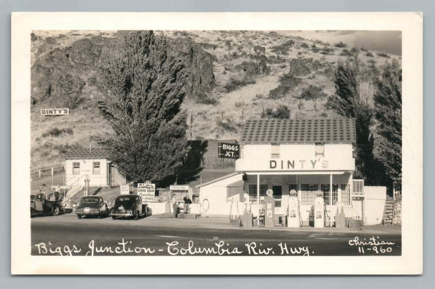 Dinty's Texaco Gas Service Station BIGGS JUNCTION Oregon RPPC Vintage ...