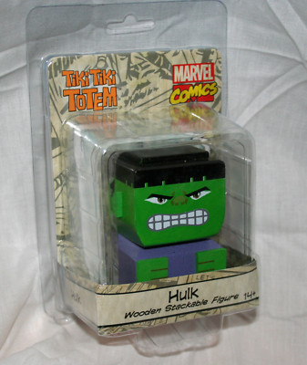 The Incredible Hulk Wooden Tiki Totem Stackable Figure Toy New NOS MIP ...