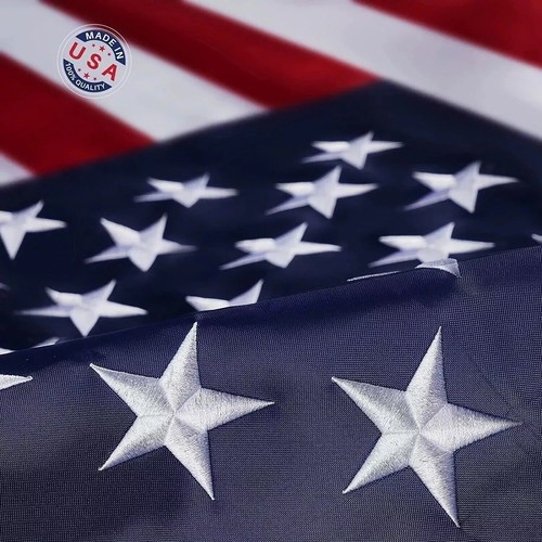 USA Flag 3X5 Outdoor High Wind - All Weather American Flag Made in USA ...