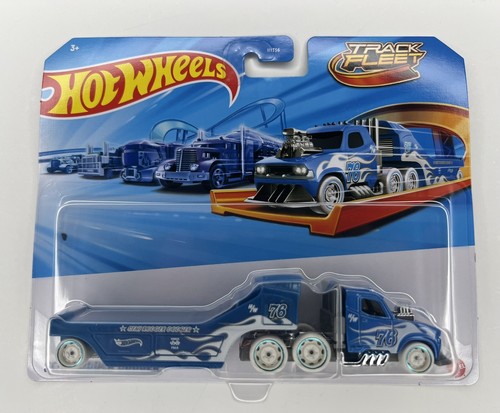 Hot Wheels Track Fleet Blue Semi Rodger Dodger Truck and Car | eBay