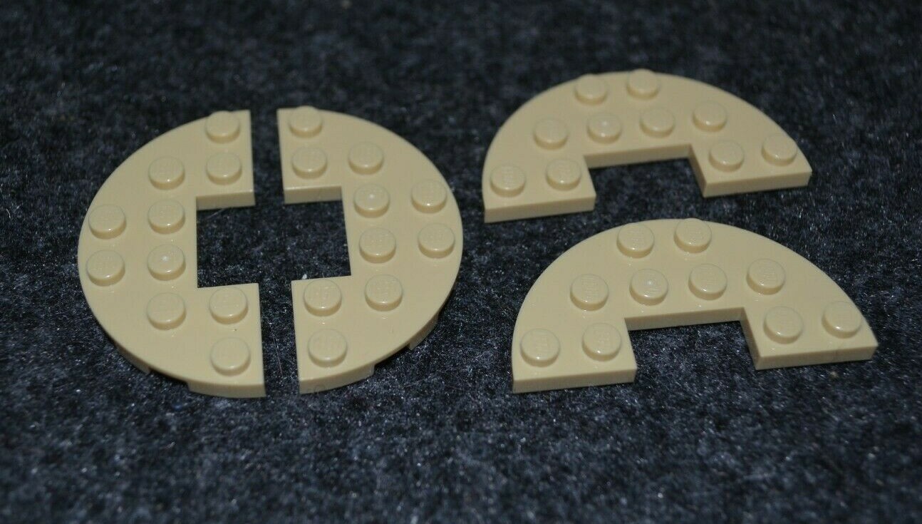 (4) 3x6 Tan / Sand Half Circle w/ 1x2 Cut Out Bricks ~ Lego ~ NEW ~ | eBay