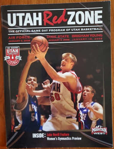 2008 UTAH UTES MEN'S BASKETBALL PROGRAM "UTAH RED ZONE" - LUKE NEVILL ...
