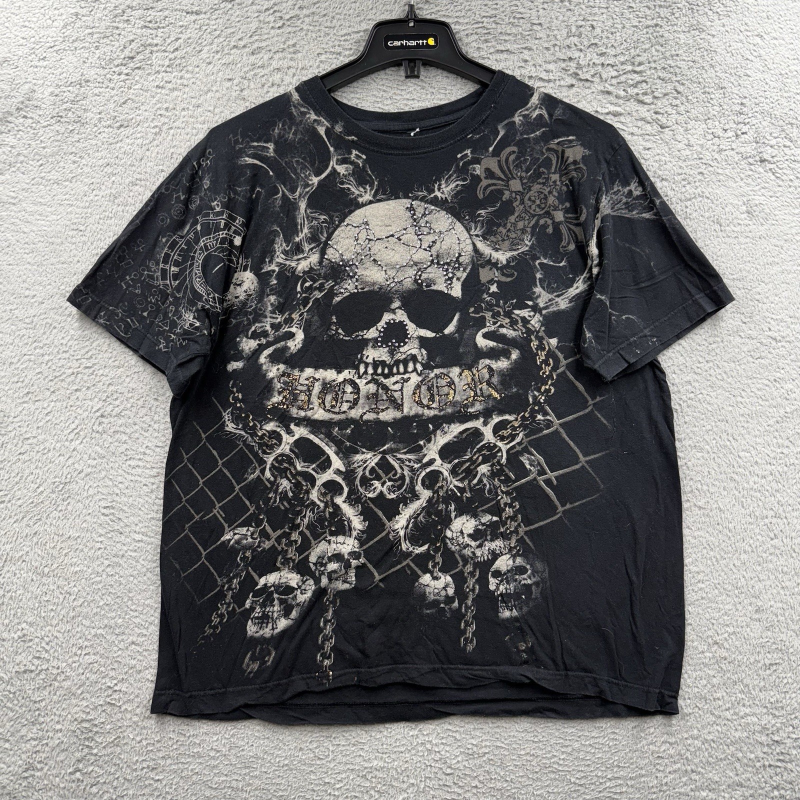 AXR Xzavier Shirt Mens XL Y2K Streetwear Made In USA Cross Grunge Punk ...