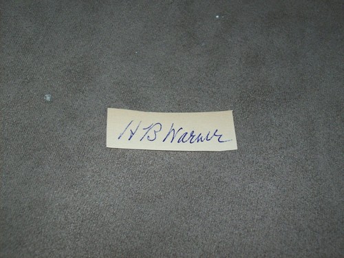 Harry Warner Hand Signed Autographed Paper - Warner Bros Movie Studio ...