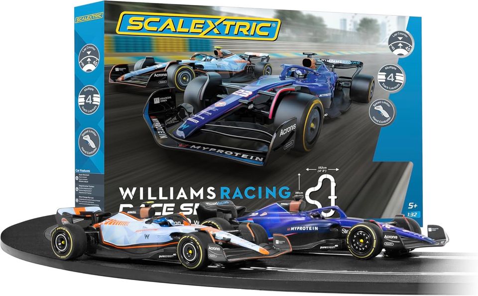 C1450T Williams Racing Race Set - Mains Power Slot Car Race Track Sets ...