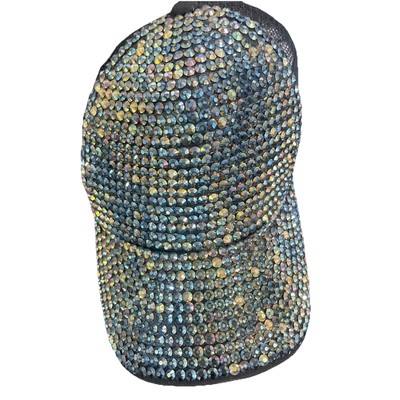 Lady Rhinestone Sequins Baseball Cap Sparkly Glitter Bling Snapback Hat ...
