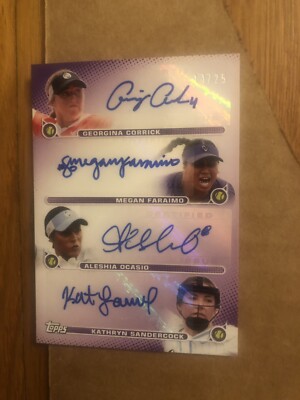 2024 Topps Quad Autograph CORRICK/FARAIMO/OCASIO/SANDERCOCK AU Pro ...