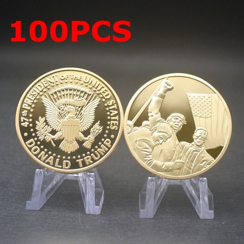 100pcs Donald Trump Coin 2024 Shooting Collection Trump Assassinated ...