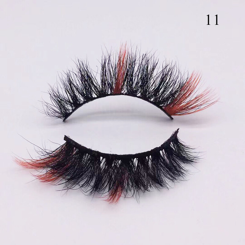 Fake Mink Lashes Natural Long Colored Lashes 3d Mink Lashes Extension ...
