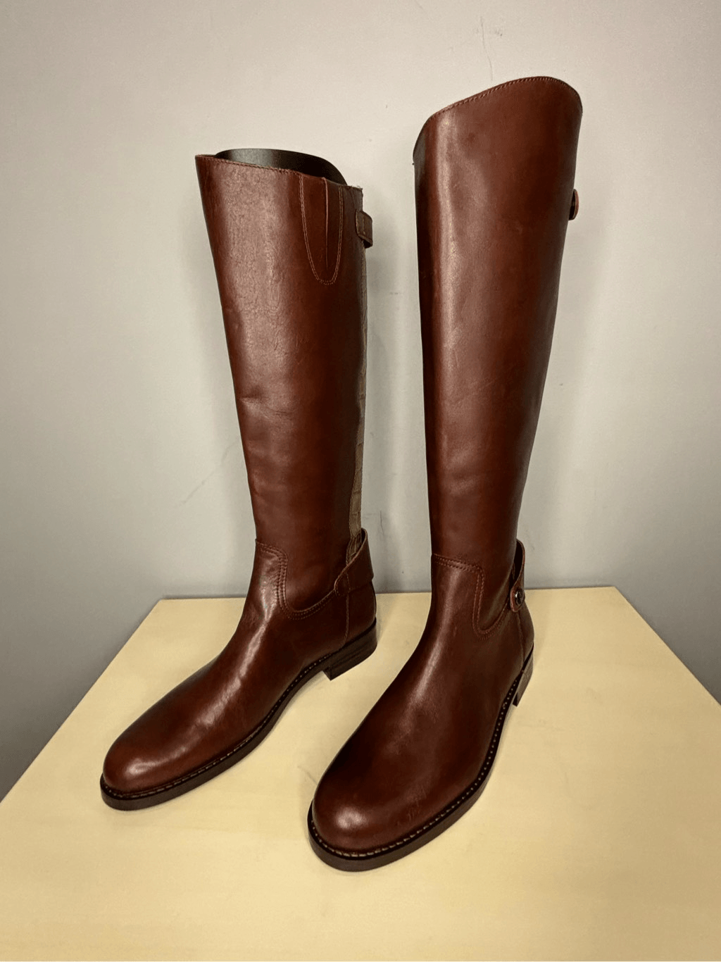 Sam Edelman Mikala Terazzo Leather Back Zip Knee High Riding Boots ...