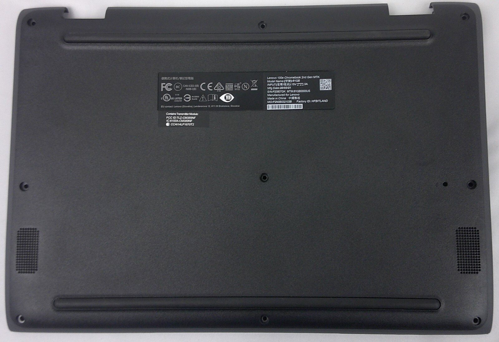 Lenovo Bottom Cover 100E 2GEN MTK 81QB 5CB0UZ6507 | eBay