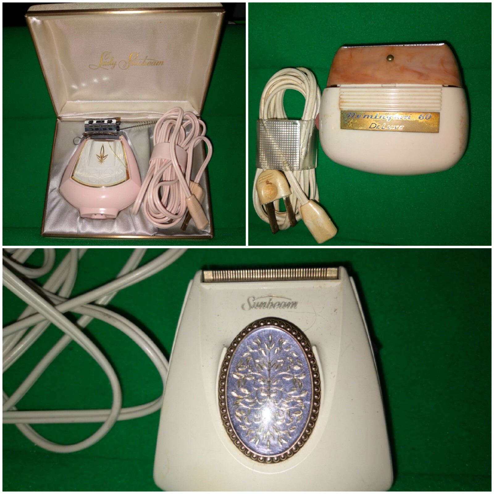 Lot of 3 vintage electric shavers Sunbeam Remington razors | eBay