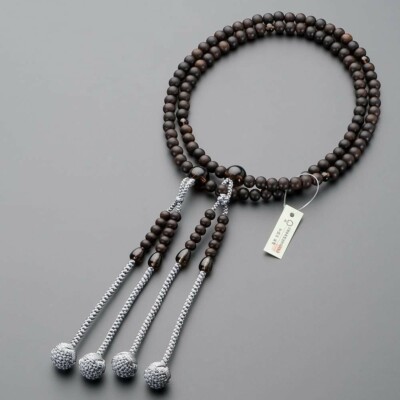 Shingon Buddhist Rosary Mala Juzu Prayer beads Japan Kyoto Brown ...