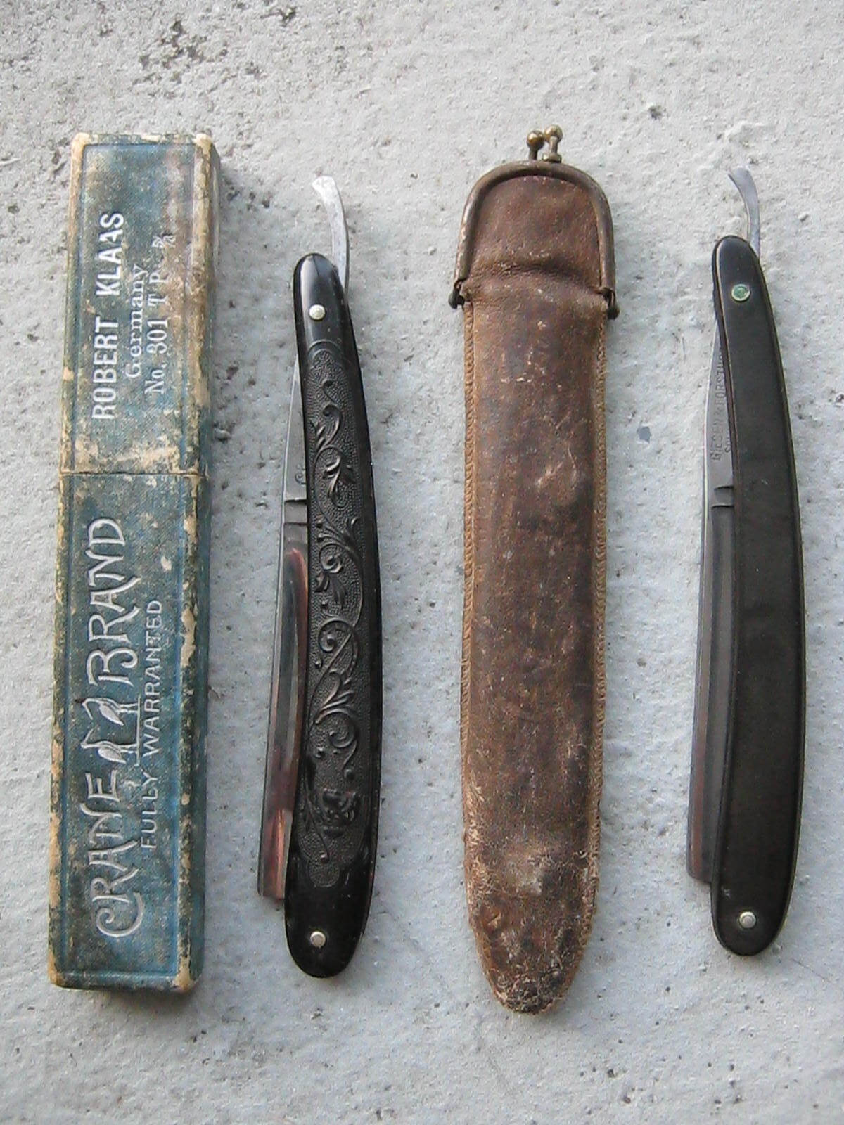 ANTIQUE ROBERT KLAAS CRANE 301 & GIESEN & FORSTHOFF GERMANY STRAIGHT ...