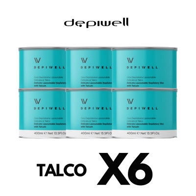 X6 DEPIWELL Depilatory Wax Delicate Fat-Soluble Jar Talc 6PZ | eBay ...
