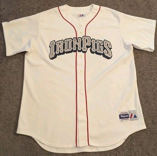Men's Majestic Lehigh Valley IronPigs White Baseball Jersey Made in USA ...