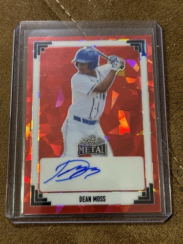 DEAN MOSS 2024 LEAF METAL BASEBALL AUTOGRAPH /10 RED CRYSTAL '1991 LEAF ...