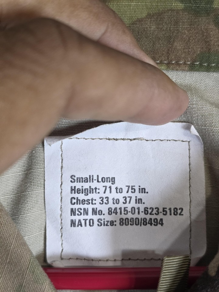 US Army ACU Combat Uniform Coat Small-Long OCP Camo NSN 8415-01-623 ...