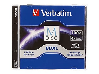 Verbatim 100GB M DISC BDXL Optical Media Archival Grade Storage Discs ...