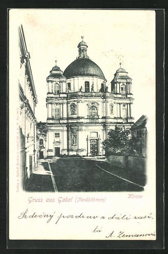 Deutsch Gabel / Jablone v Podjestedi, Kirche, Ansichtskarte | eBay.de