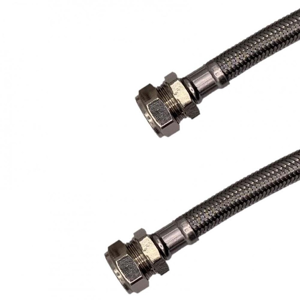 15mm Compression Flexible Pipe Flexi Hose Tap Connector 300mm 500mm ...