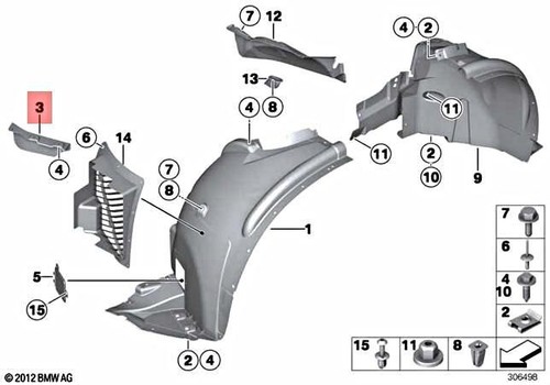 Genuine BMW OEM 51757188837 Pressure Lip Front Left for sale online | eBay