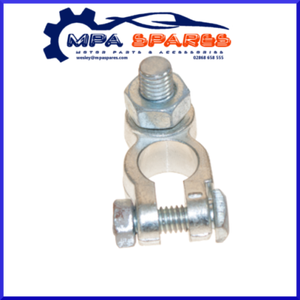 PAIR OF 2 BATTERY TERMINAL STUD TYPE CLAMPS (2 X NEGATIVE) 10MM STUD ...