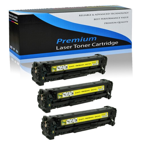 3PK Yellow CE322A 128A Toner for HP Color LaserJet Pro CP1525nw ...
