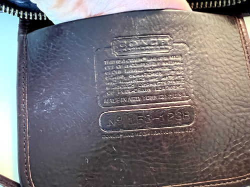 Vintage Coach Basic Bag Style 9455 80’s90’s Convertible Zipper Burgandy ...