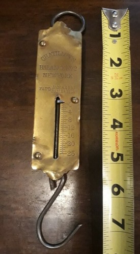 Antique 25# Brass Chatillion's Balance Scale No 2 Patented 1891 1892 ...