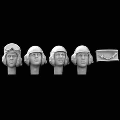 1/35 Modern US Tank Crew Heads Set of 4 – Unassembled Unpainted Resin ...