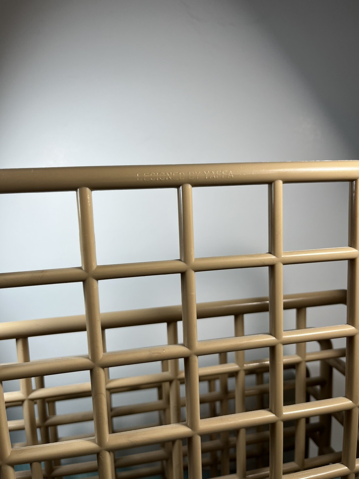 Yaffa Desk Organizer Tan Shelf Catch All Wall Mount Vintage 1983 Retro ...