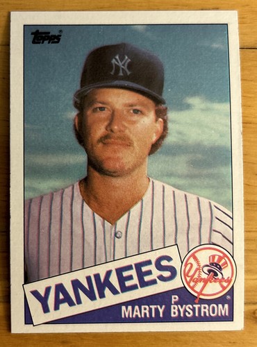 1985 Topps Marty Bystrom Baseball Card #284 Yankees Pitcher Mid-Grade ...