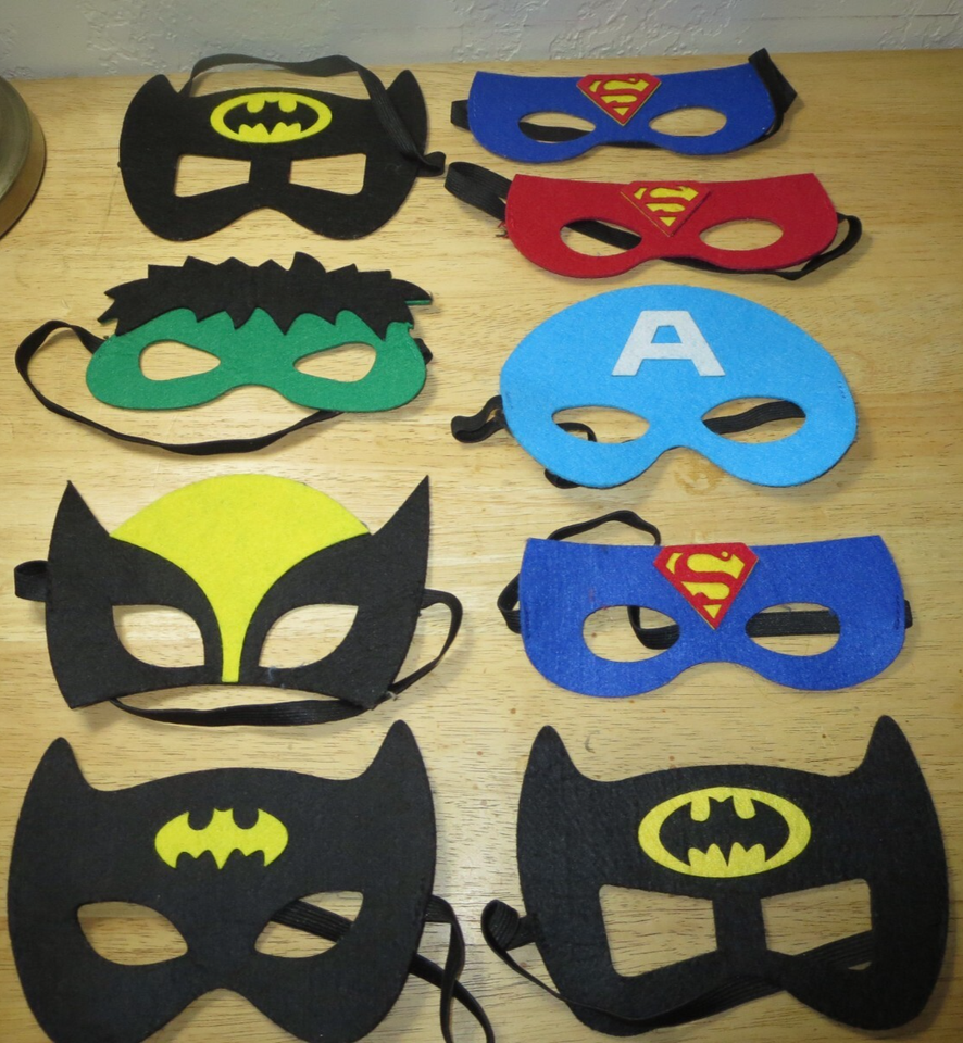 Kids Superhero Capes & Masks DC-Marvel-Halloween Costumes 3yrs-10yrs ...