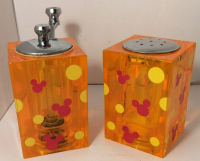 Disney Mickey Mouse Ears Salt Shaker & Pepper Mill Acrylic Set | eBay