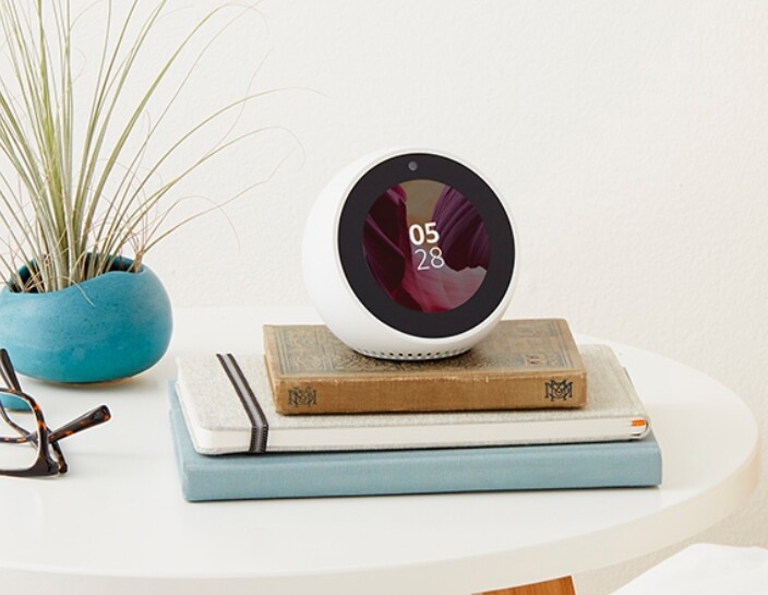 Echo Spot Smart Alarm Clock with Alexa WiFi Bluetooth Model B073SRJD46 ...