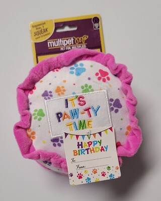 Multipet It's Paw-Ty Time Cake Dog Toy - 4.5" | eBay