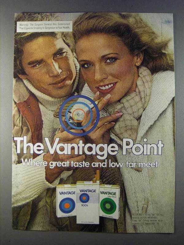 Vantage Cigarettes 1980s