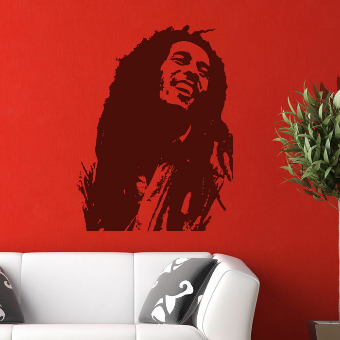 Bob Marley Singer Reggae Musician Wall Art Decal Vinyl Sticker X-Large ...