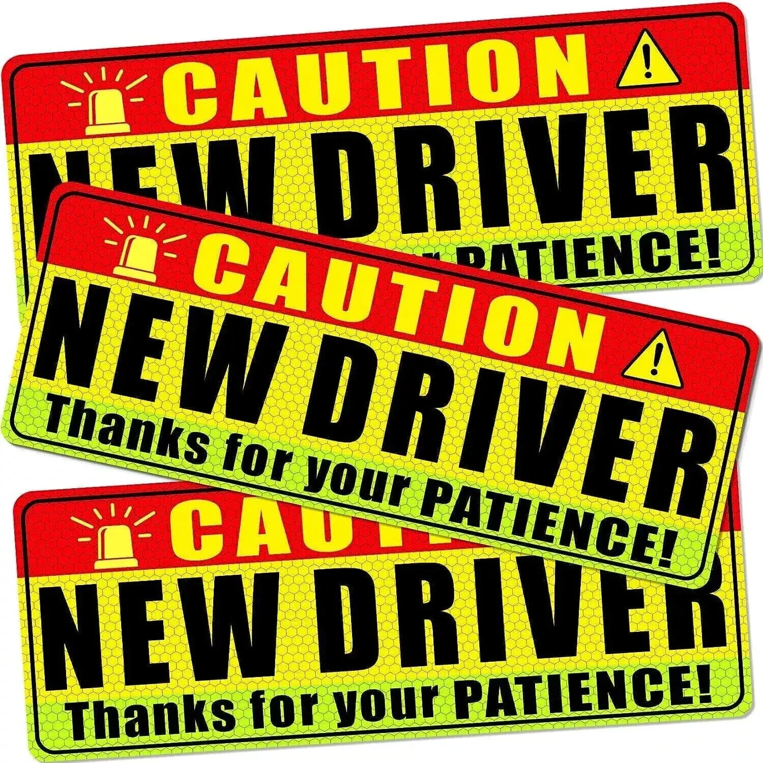 New Driver Magnet Bumper Car Sign Stickers For A New Driver Sign (Pack ...