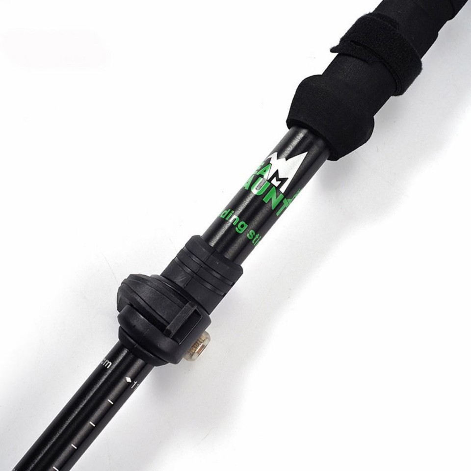Aluminum Outdoor Trekking Poles EVA Walking Sticks Wading Staff Camping ...