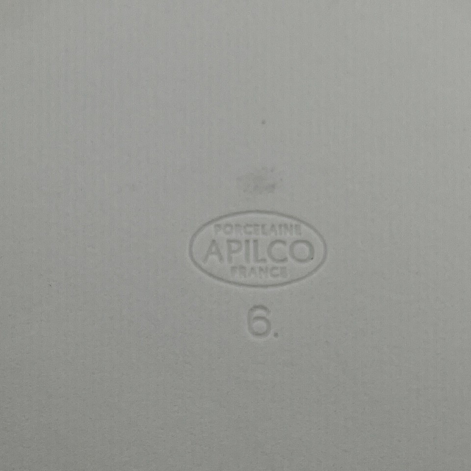 APILCO Au Gratin #6 Porcelain Plates 8”x7” Classic French White ...