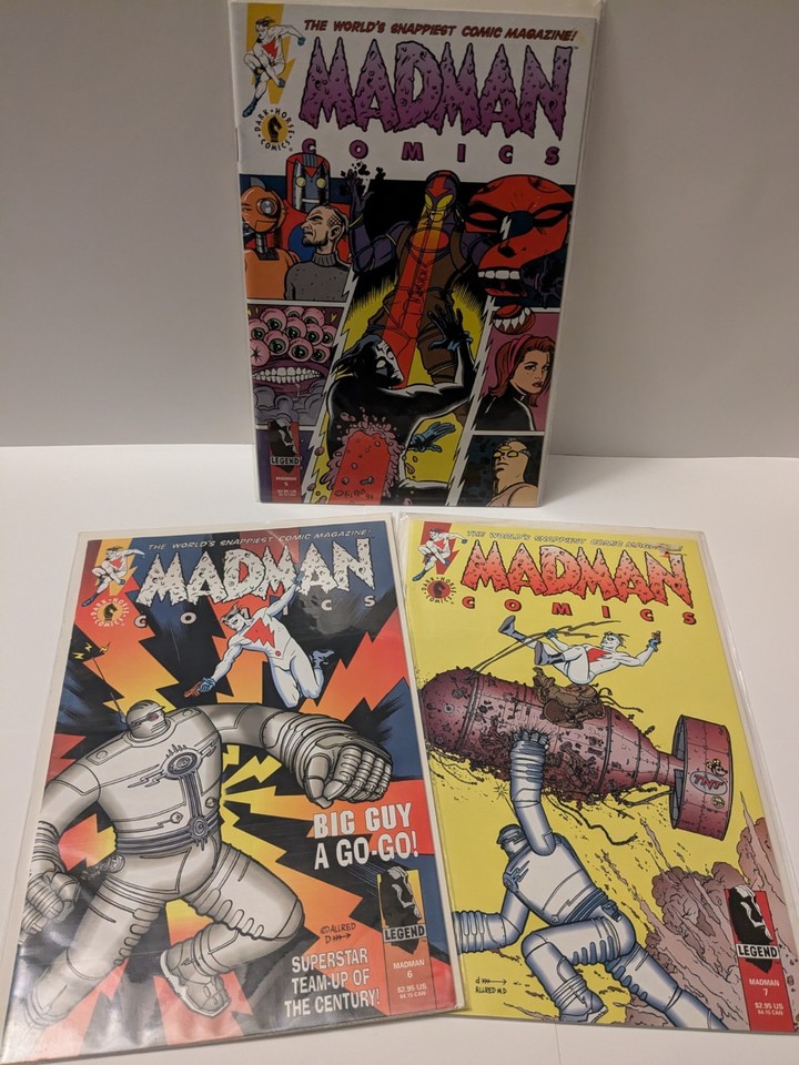Madman Comics #5 6 7 Dark Horse Comics 1995 Hellboy Big Guy Mike Allred ...