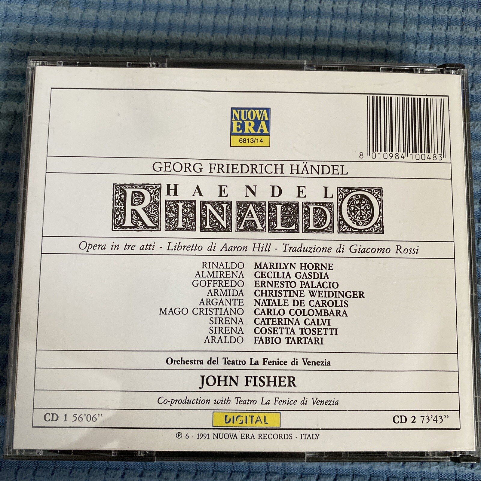 Rinaldo (Fisher, La Fenice Thatre Orchestra) Georg Friedrich Handel ...