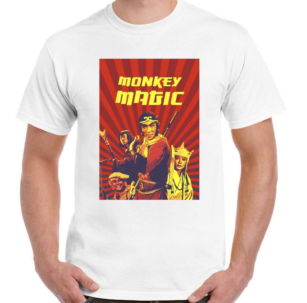 Monkey Magic T-Shirt Original 70's Artwork Poster Mens Retro Kung Fu TV ...