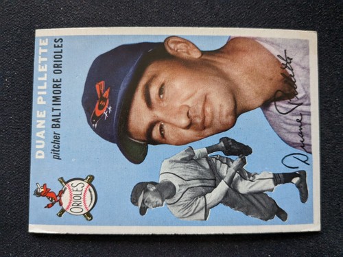 1954 Topps Baseball Card # 107 Duane Pillette - Baltimore Orioles (EX ...