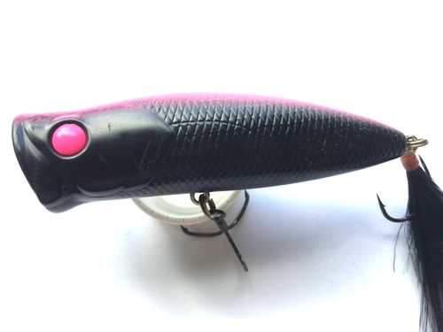 Deps Pulsecod 80mm 16g Black Used Popper Topwater Lure Bait Fishing ...