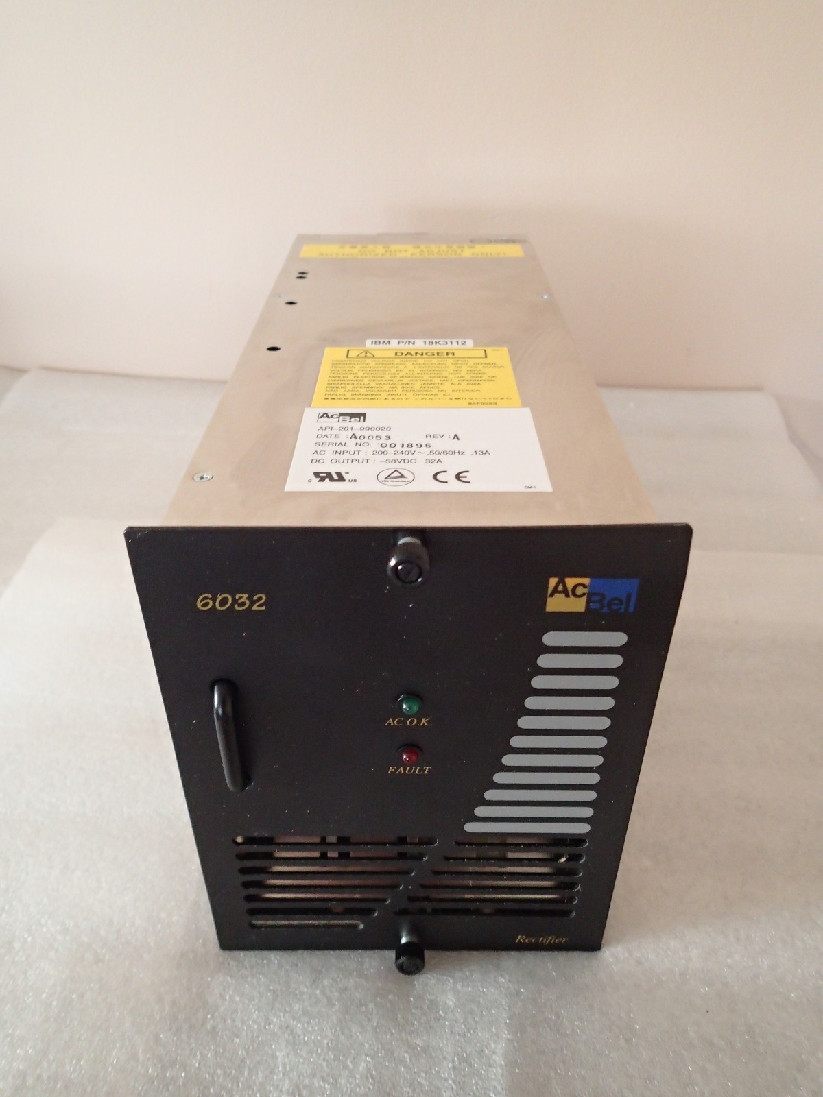 Warranty ACBEL POWER SUPPLY RECTIFIER 6032 API-201-990020 AC BEL | eBay