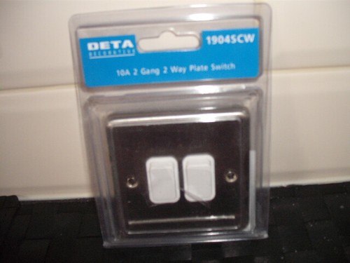 Deta 10A 2 Gang 2 Way Plate Switch | eBay UK